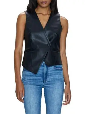 PISTOLA Arabella Faux Leather Vest - Slate Black