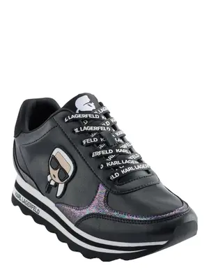 Karl Lagerfeld Paris Platform Sneaker - Black Multi