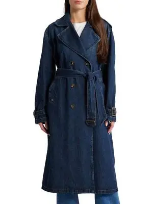 HIDDEN JEANS HIDDEN JEANS Classic Denim Trench Coat