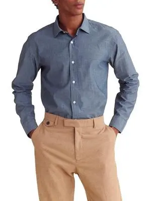 Billy Reid Holt Cotton Dress Shirt - Chambray