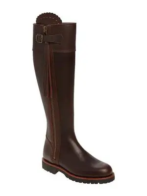 Penelope Chilvers Water Resistant Knee High Tassel Boot - 227 Conker