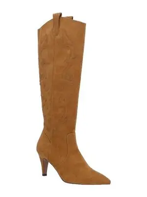 J. Reneé Siera Knee High Western Boot - Coffee