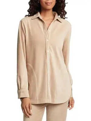 Foxcroft Foxcroft Maddy Corduroy Button-Up Shirt Khaki