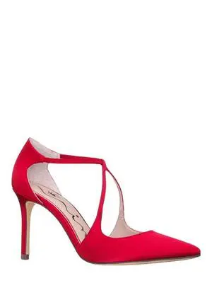 Nina Netta Pointed Toe Pumps - Red Rouge