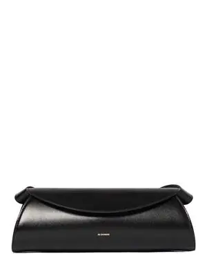 JIL SANDER Small Smooth Calfskin Leather Shoulder Bag - Black
