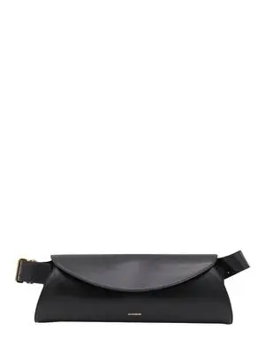 JIL SANDER Jil Sander Black Leather Shoulder Bag Grey