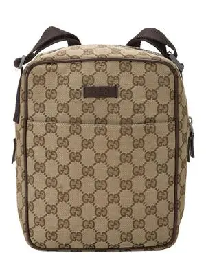 Gucci Original GG Canvas Vertical Camera Mini Bag Beige