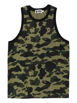 A BATHING APE 1st Camo One Point Tank Top - Green