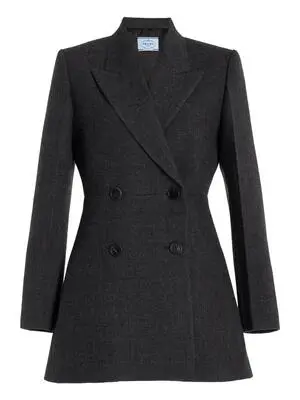 Prada Double-breasted Suiting Blazer - Black