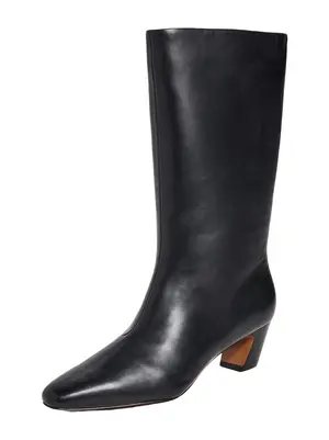 LOEFFLER RANDALL Cleo Kicked Heel Calf Boots - Black