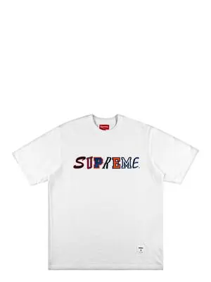 Supreme Collage Logo Short-sleeve Top 'white' White