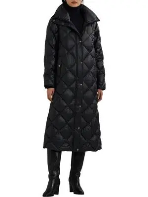 RALPH LAUREN Lauren Ralph Lauren Soft Quilted Down Front Coat