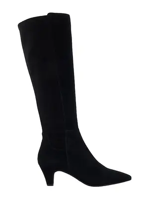 DUNE Sera Suede Knee-high Boots - Black Suede