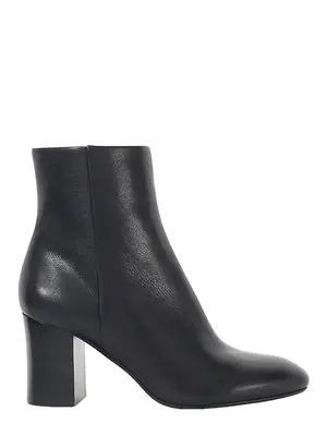 DUNE Ollave Leather Ankle Boots - Black Leather