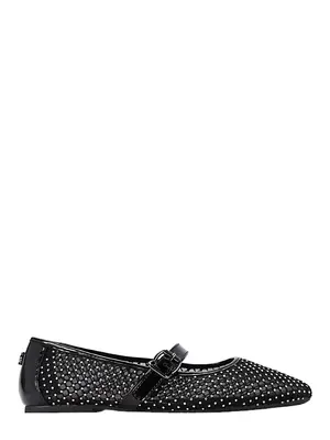 Kurt Geiger Nina Rhinestone-embellished Ballet Flats - Black