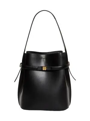 TOTÊME TOTEME Belted Leather Bucket Bag
