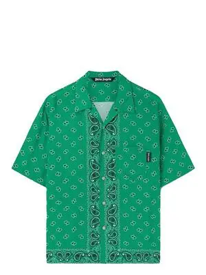 Palm Angels Paisley Bowling Shirt - Green