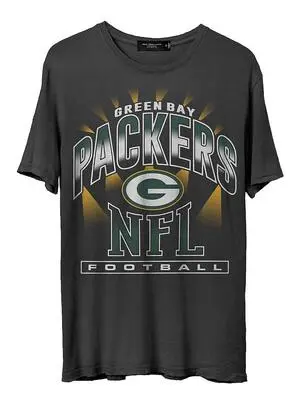 Junk Food Clothing Nfl Green Bay Packers Chrome Flea Market Tee - Black