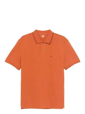 C.P. COMPANY Piqué Polo Shirt - Orange