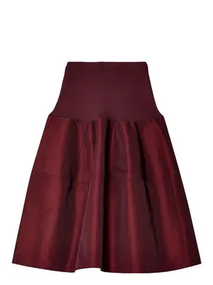 MELITTA BAUMEISTER Pleated A-line Skirt - Red