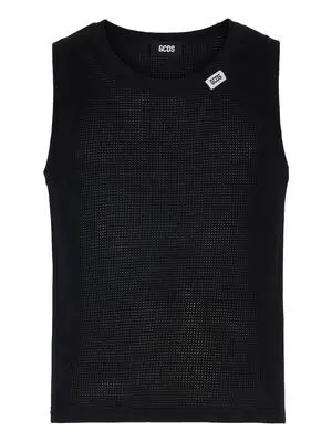Gcds Knitted Tank Top - Black