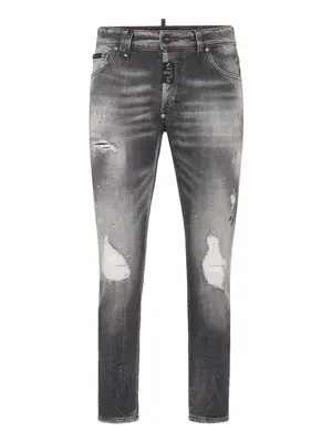 PHILIPP PLEIN Philipp Plein Distressed Cropped Jeans