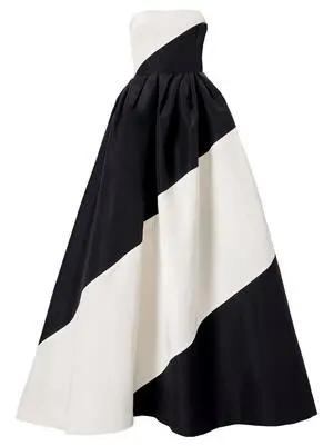 Carolina Herrera Strapless Two-tone Gown - Black