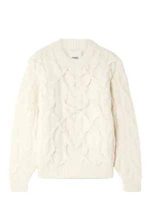 Isabel Marant Basiliane Cable-knit Sweater - Ecru