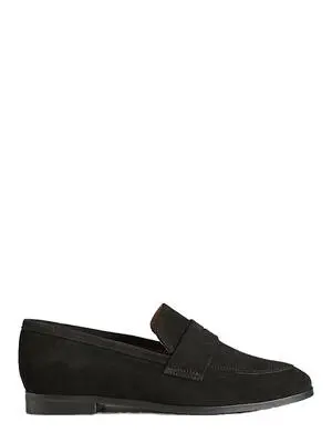 Maeve Classic Loafers - Black Suede