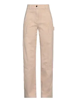 Palm Angels High-waisted Straight Leg Trousers - Beige