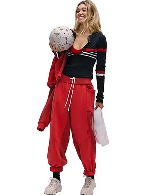 Free People FP Movement Making It Joggers Victory Red