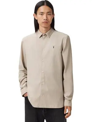 ALLSAINTS Birchwood Long Sleeve Shirt - Grey