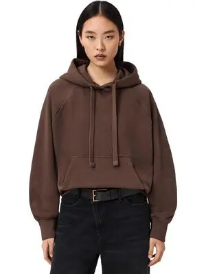 ALLSAINTS Talon Underground Sequin Oversized Hoodie - Brown