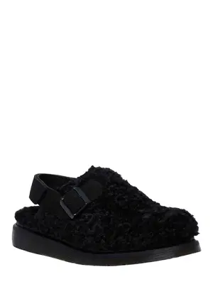 Dr. Martens 1460 Faux Fur Lined Leather Lace Up Boots - Black