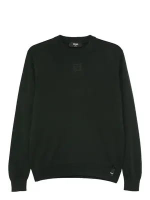 Fendi C-neck Virgin Wool Sweater - Green