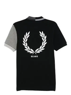 Fred Perry X Beams Striped Polo Shirt - Black