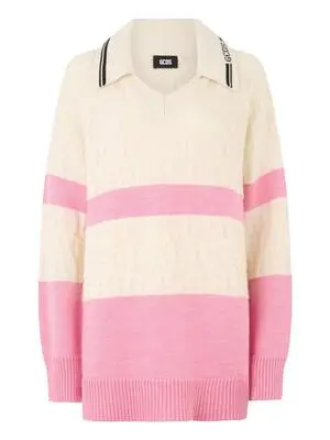 Gcds Monogram Sweater - Neutrals