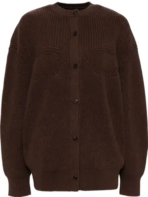 JNBY Collarless Cardigan - Brown