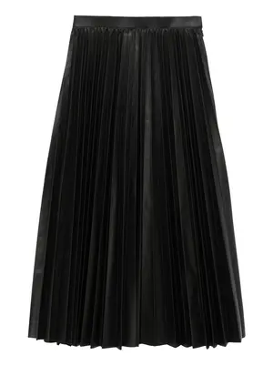 Junya Watanabe Pleated Midi Skirt - Black