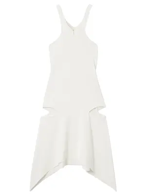 COURREGES Criss Cross Cutout Crepe Mini Dress - White