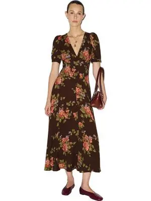 REFORMATION Petites Naira Dress - Brown