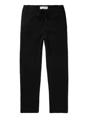 GOD'S TRUE CASHMERE Straight-leg Cashmere Drawstring Trousers - Black