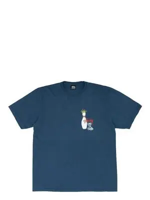 StÜssy Kingpin Pigment Dyed T-shirt - Navy Blue