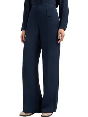 EMPORIO ARMANI Emporio Armani Cannette Cady Wide Leg Trousers