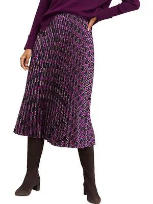 HOBBS LONDON Kayla Pleated Skirt - Purple Multi