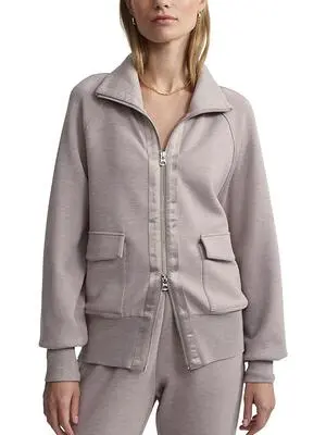 Varley Roxbury Zip Up Jacket - Taupe Marl