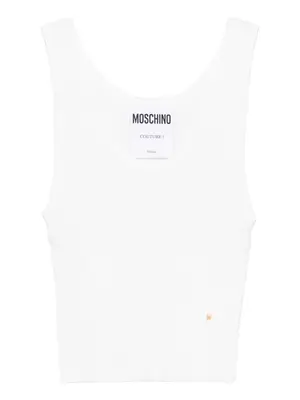 Moschino Lettering Tank Top - White