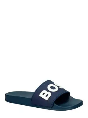 BOSS BOSS Logo-Patch Slides Blue