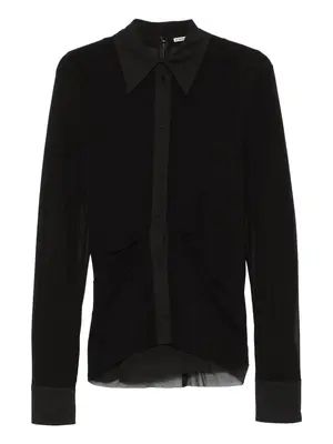 JIL SANDER Crepe Shirt - Black