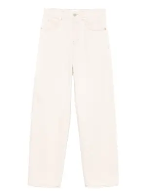 Closed Logo-patch Straight Jeans - White